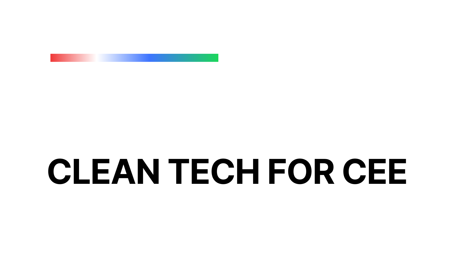CleanTech for CEE - Technologies for clean air and climate